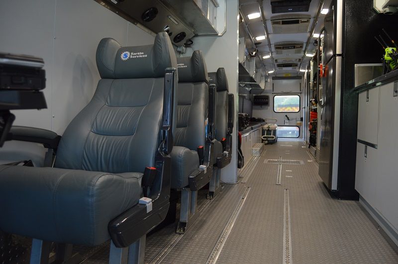 An inside look at a 41-foot medical ambulance bus