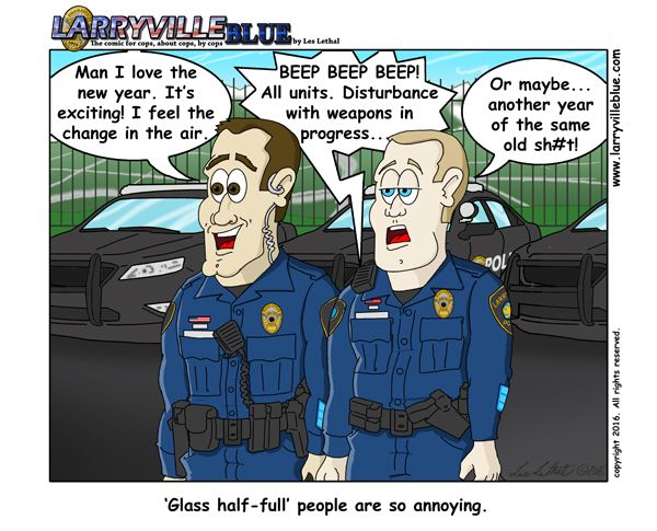 Larryville Blue Police Comic: New Year