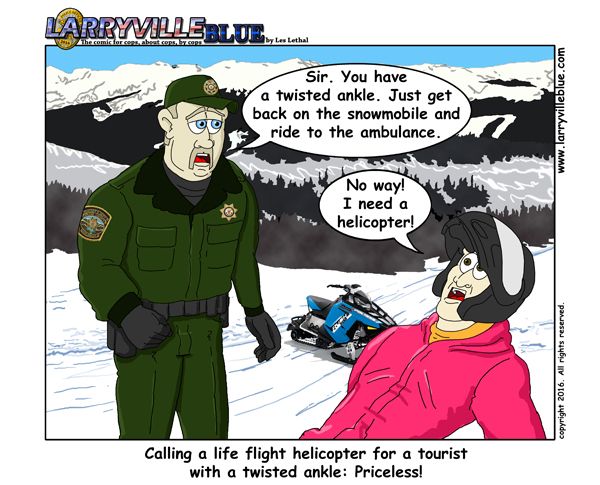 Larryville Blue Police Comic: Life Flight