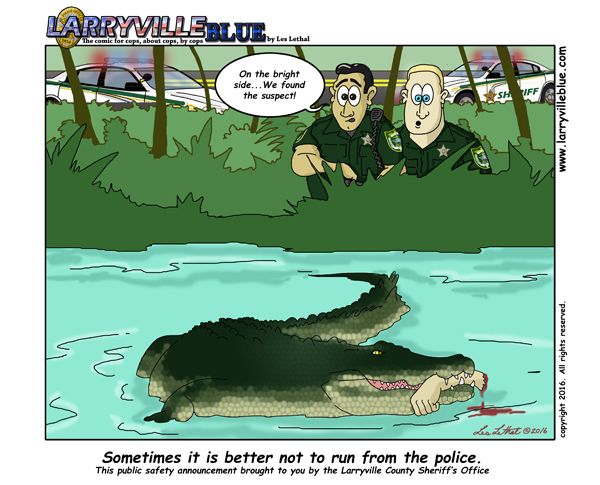 Larryville Blue Police Comic: Don't run...