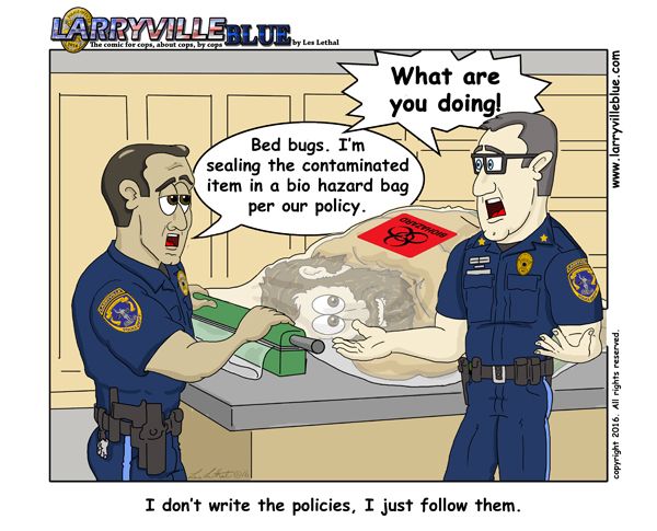 Larryville Blue Police Comic: Bag it