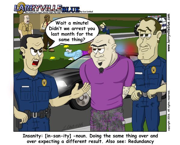 Larryville Blue Police Comic: Insanity