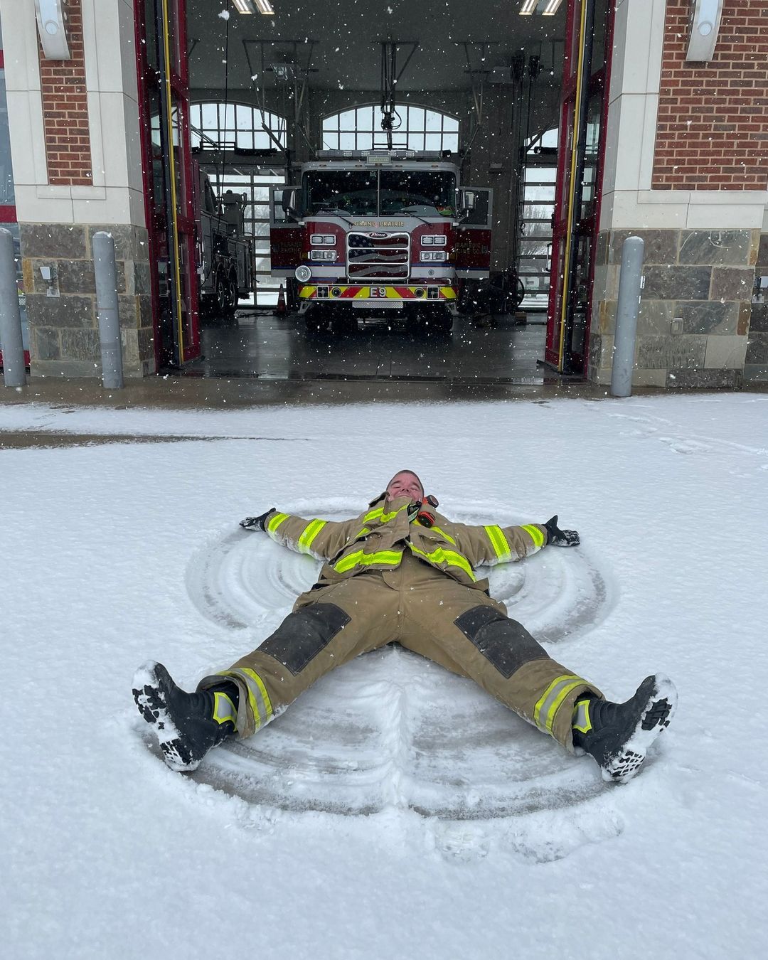 Photo of the Week: #FirefighterSnowAngel