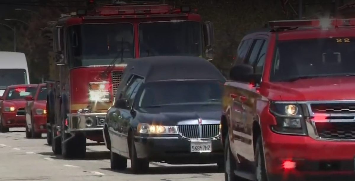 Watch: Funeral procession held for fallen LACoFD firefighter Tory Carlon