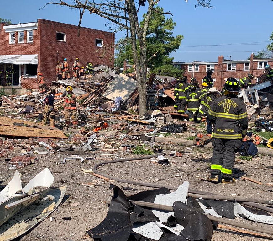 1 killed, several trapped after multiple houses explode in Baltimore