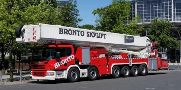 Unique fire trucks at German fire show