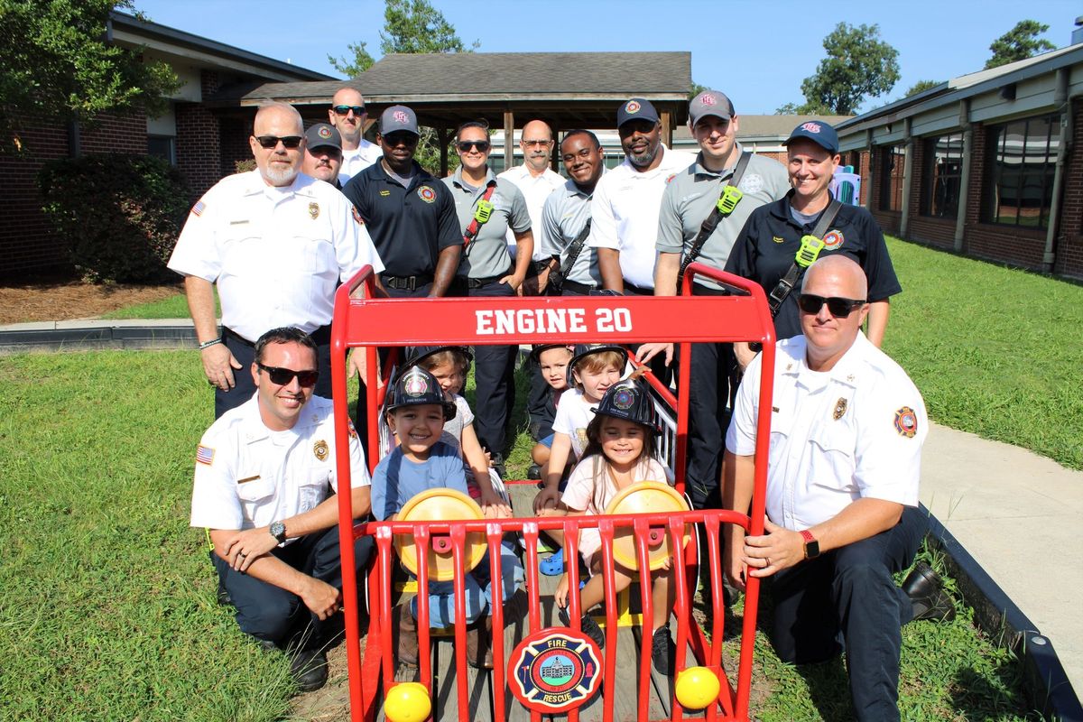 Ga. FFs restore school playground fire engine