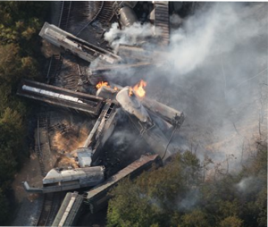 Broken rail caused fiery Ohio train derailment, explosion