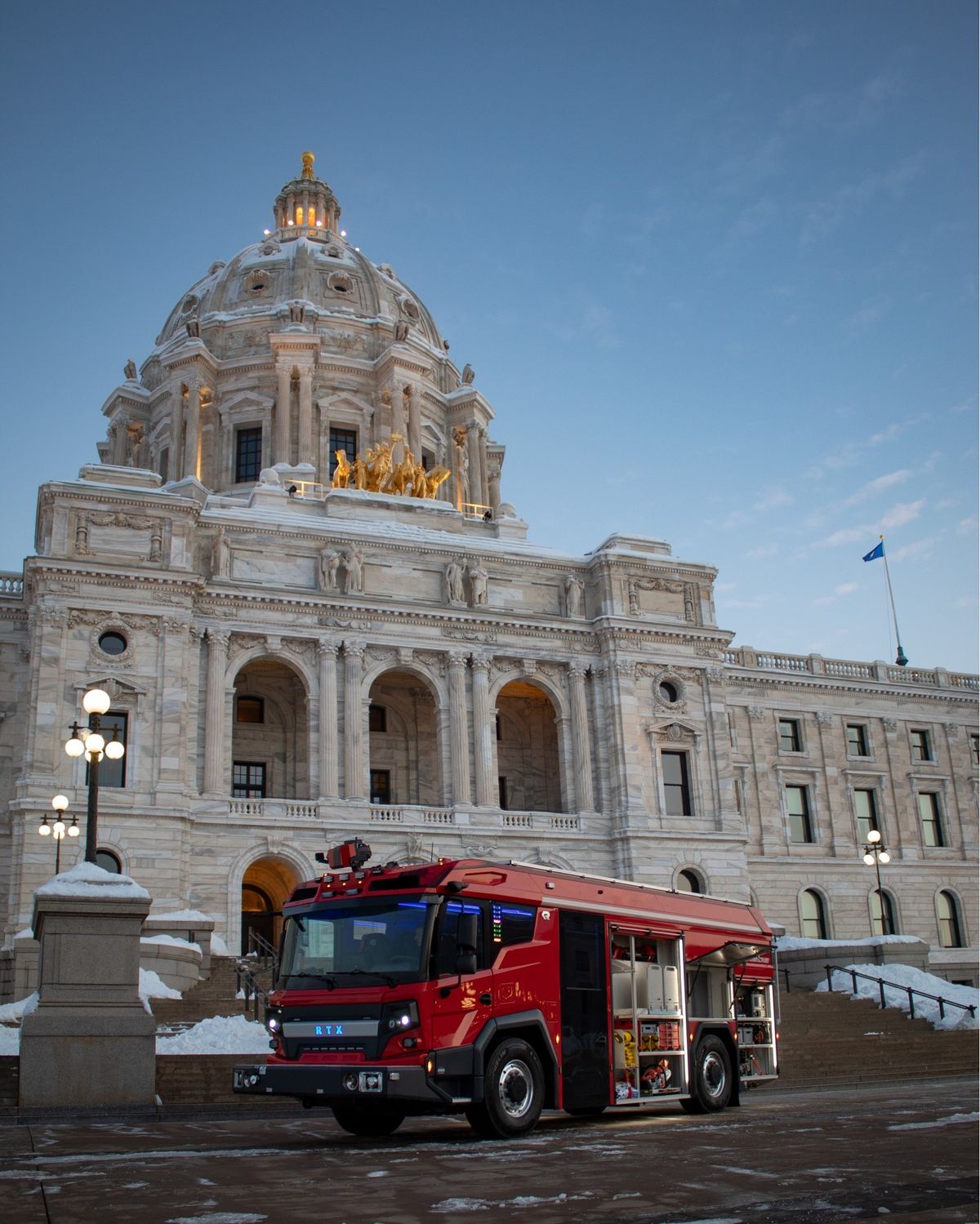 Photos: Governor spotlights first electric fire truck made in Minnesota ...
