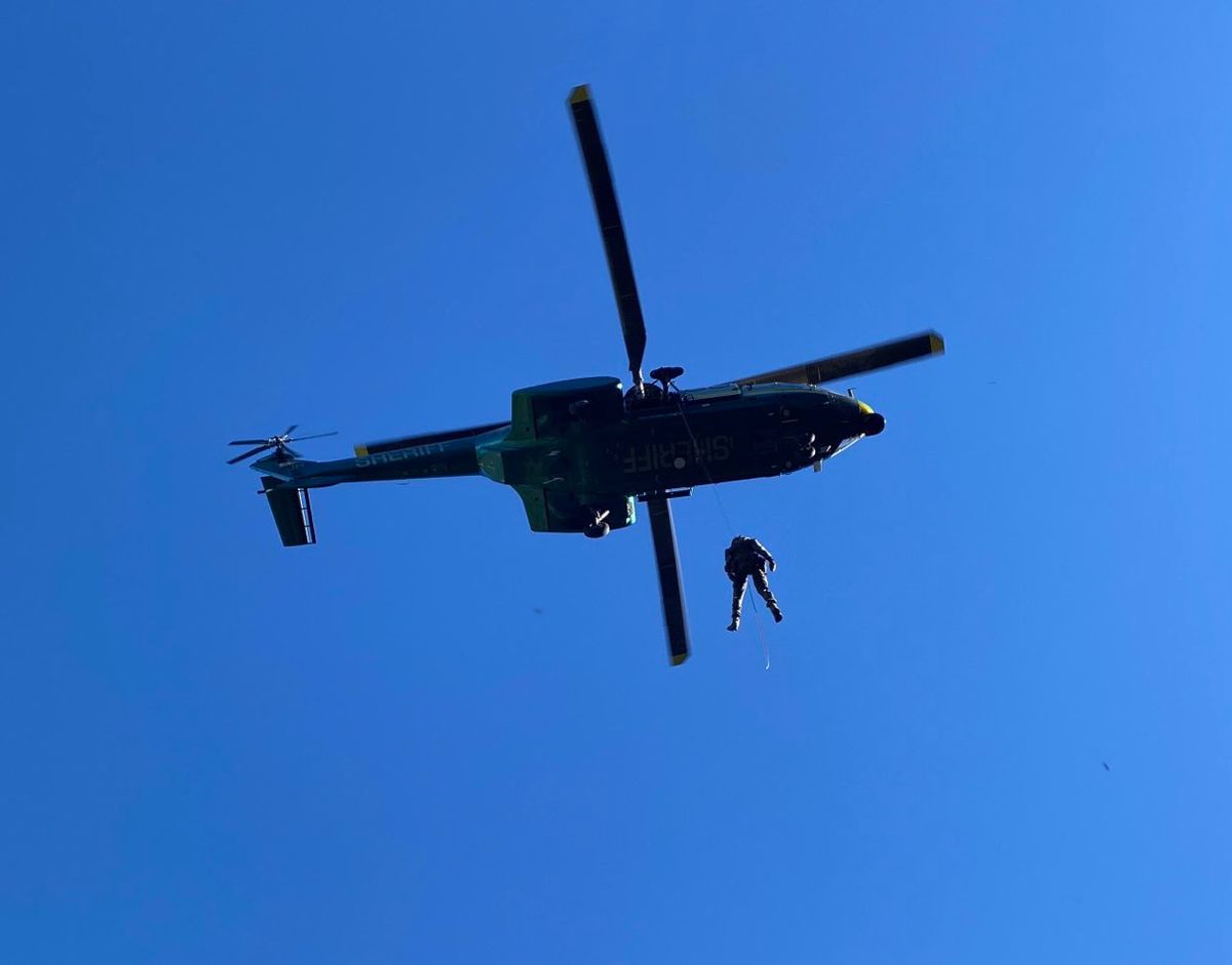 Video: Stranded teen rock climbers hoisted by rescuers into helicopter
