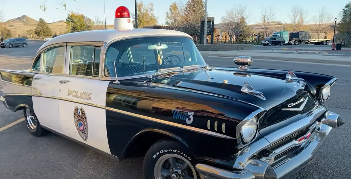 Watch: Wyoming cop transforms 1957 Chevrolet Bel Air into police car