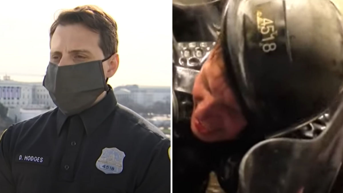 Suspect seen crushing LEO in doorway at Capitol arrested