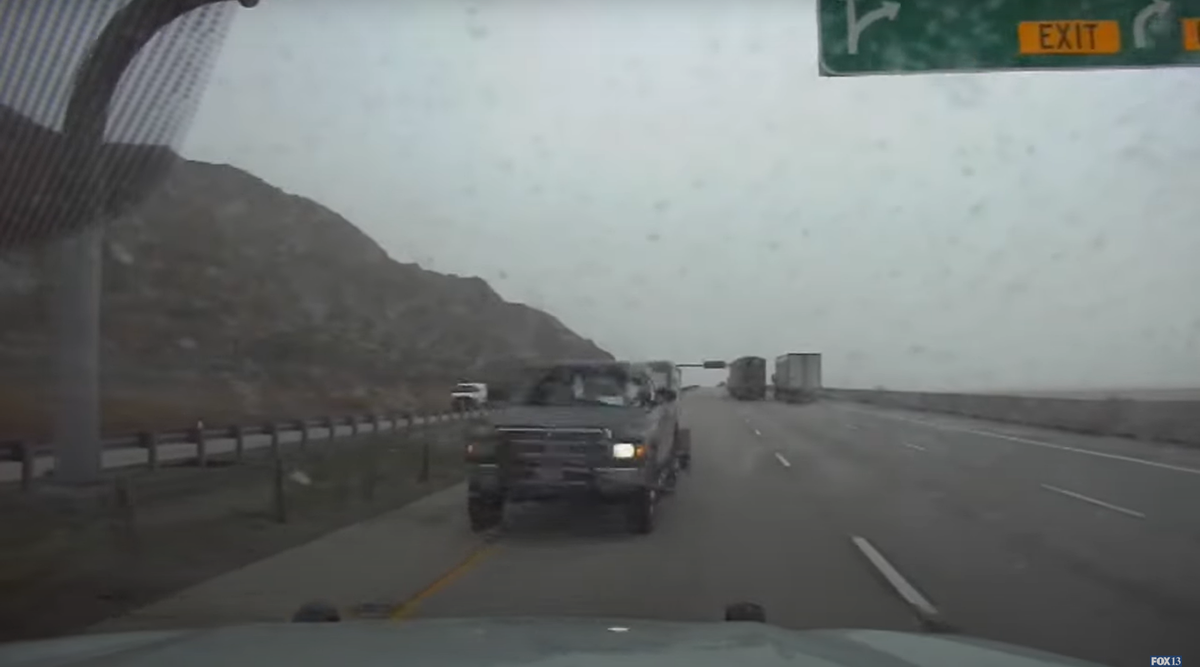 Watch Utah Trooper Makes Split Second Decision To Stop Wrong Way Driver