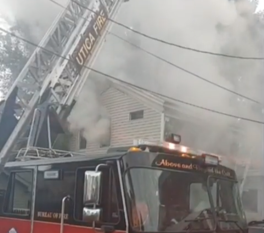 NY FF injured when stairway collapses at house fire