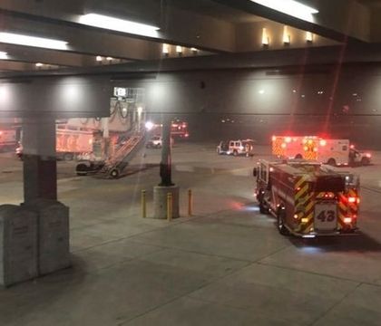 7 hurt after jet bridge collapses at Md. airport