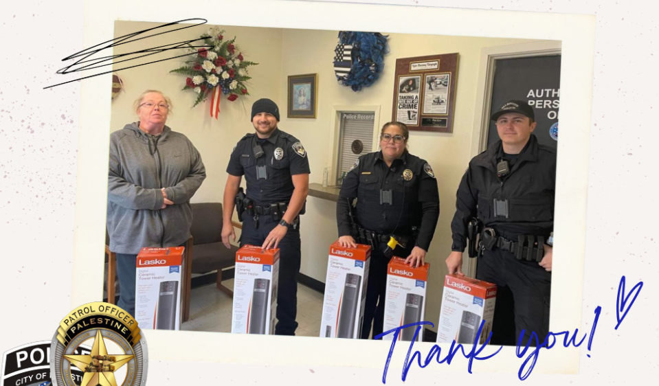 Texas PD distributes heaters to those in need after winter storm
