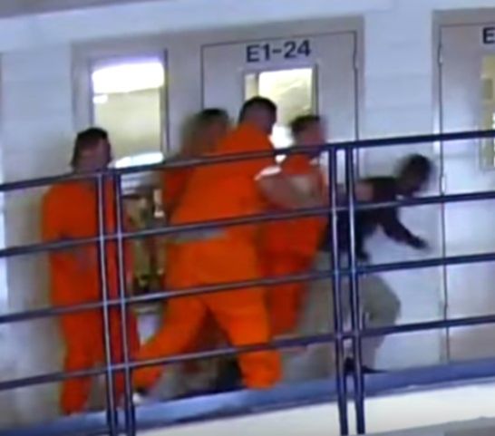 Video: NM corrections officer fights off inmates attacking him