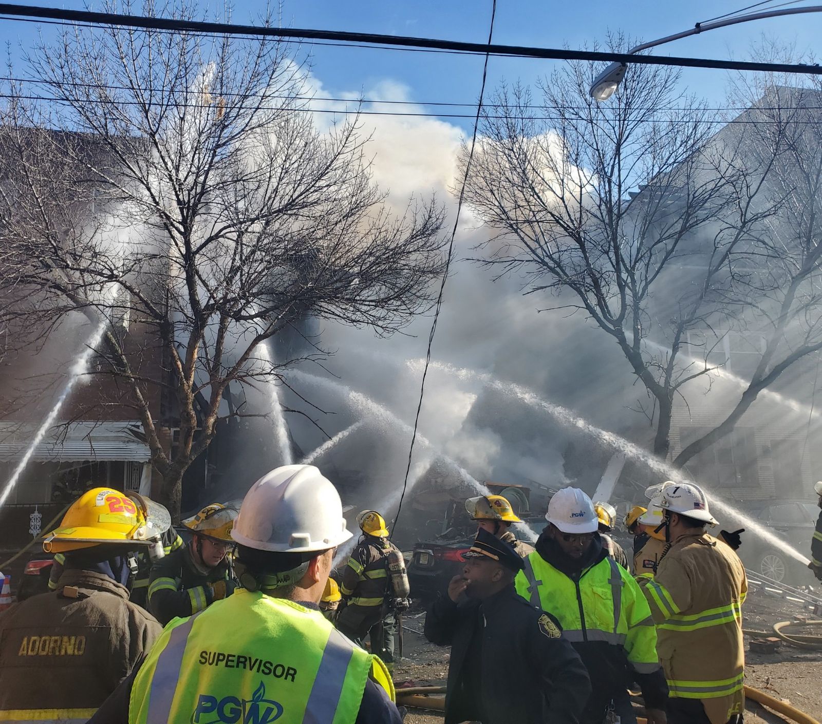 100+ firefighters respond to Philadelphia row house explosion
