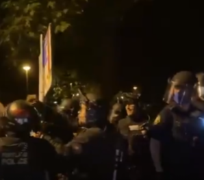 Portland rioters clash with police, officers arrest 24
